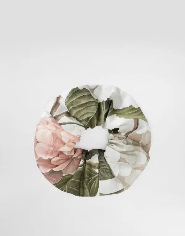 Dolce & Gabbana Hydrangea-print Poplin Scrunchie Accessories