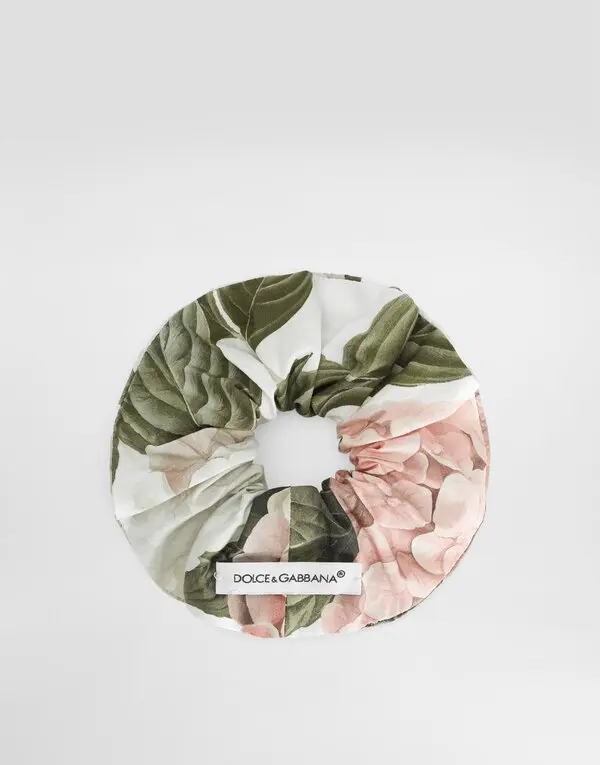 Dolce & Gabbana Hydrangea-print Poplin Scrunchie Accessories