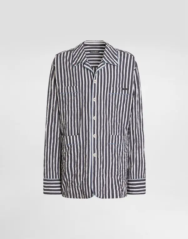 Dolce & Gabbana Crinkled Striped Vanity Shirt Shirts Multi-colored