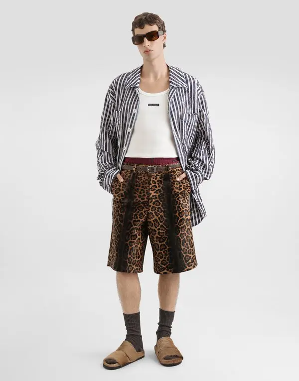 Dolce & Gabbana Crinkled Striped Vanity Shirt Shirts Multi-colored