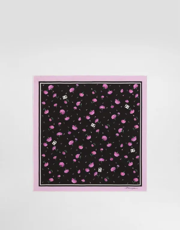 Dolce & Gabbana Carnation-print Silk Twill Scarf 50x50 Scarves And Silks - Multicolor