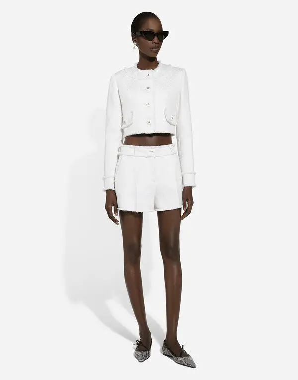 Dolce & Gabbana Raschel Tweed Shorts Pants And Shorts