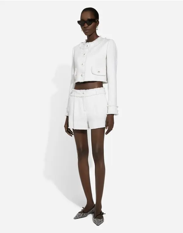 Dolce & Gabbana Raschel Tweed Shorts Pants And Shorts
