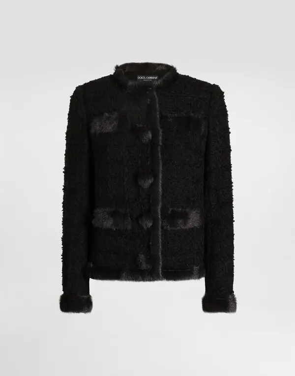 Dolce & Gabbana Single-breasted Tweed Jacket Coats And Jackets