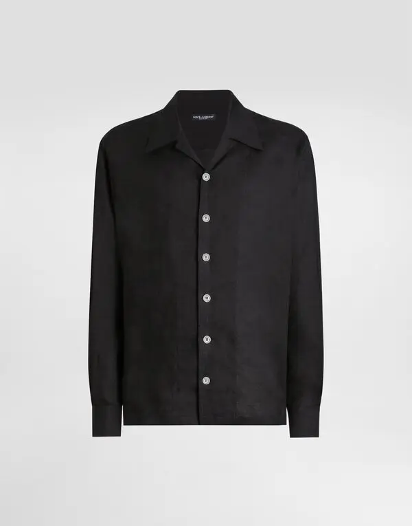 Dolce & Gabbana Hawaii Linen Canvas Shirt Shirts Linen