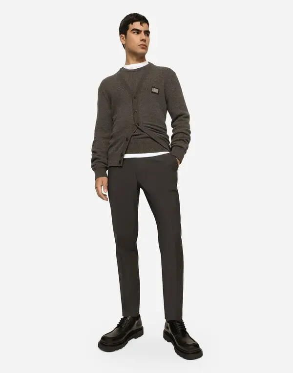 Dolce & Gabbana Stretch Cotton Dg Patch Trousers