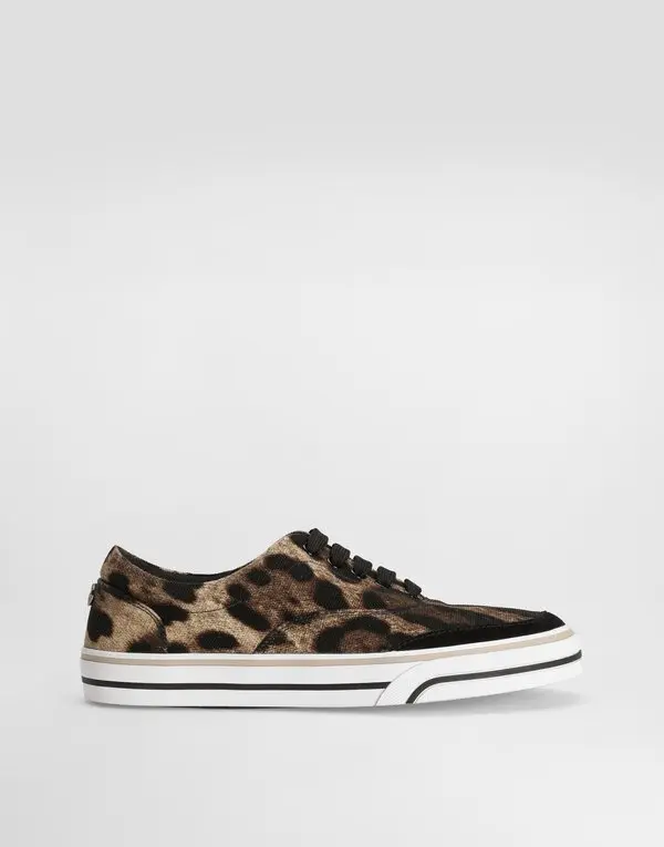 Dolce & Gabbana Dg Sailing Sneakers In Ed Canvas Sneakers Animal - Print