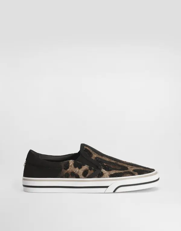 Dolce & Gabbana Dg Sailing Sneakers In Ed Canvas Sneakers Animal - Print