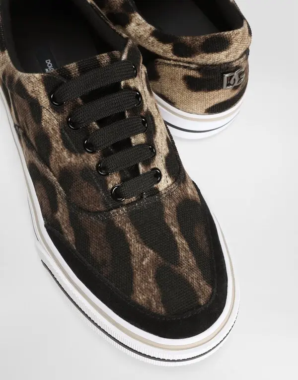 Dolce & Gabbana Dg Sailing Sneakers In Ed Canvas Sneakers Animal