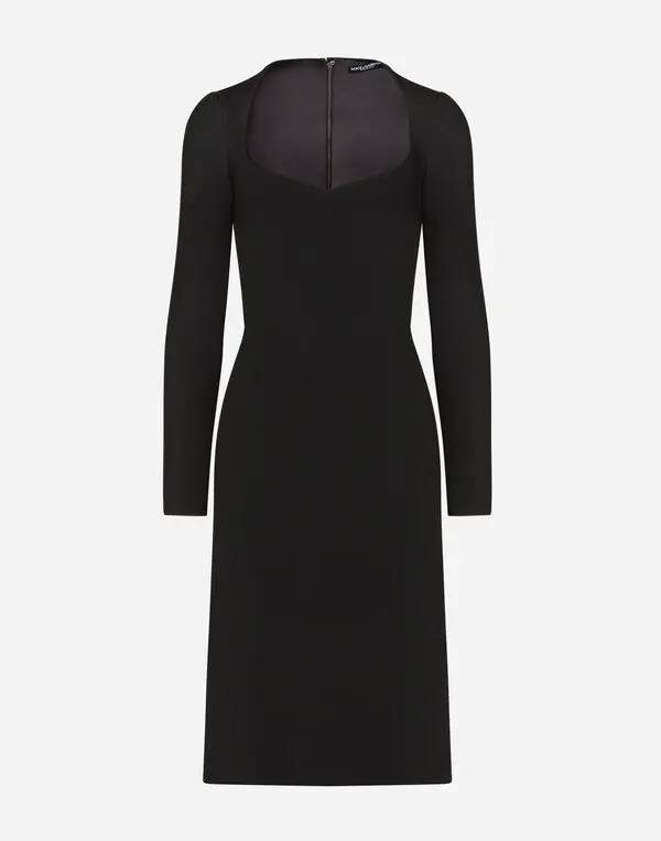 Dolce & Gabbana Long-sleeved Cady Midi Dress