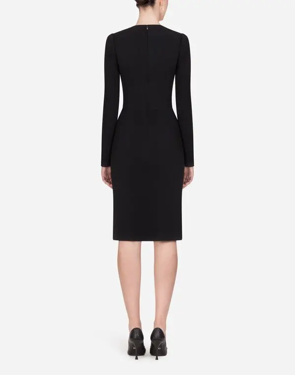 Dolce & Gabbana Long-sleeved Cady Midi Dress