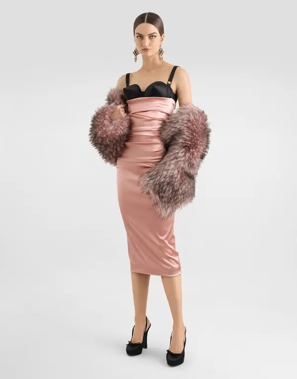 Dolce & Gabbana Short Faux Fur Jacket Blazers