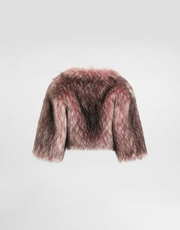 Dolce & Gabbana Short Faux Fur Jacket Blazers