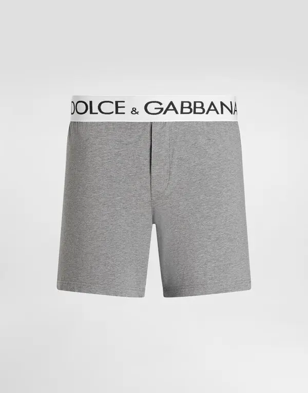 Dolce & Gabbana Two-way Stretch Cotton Boxer Shorts Underwear And Loungewear Gray Cotton - Grey