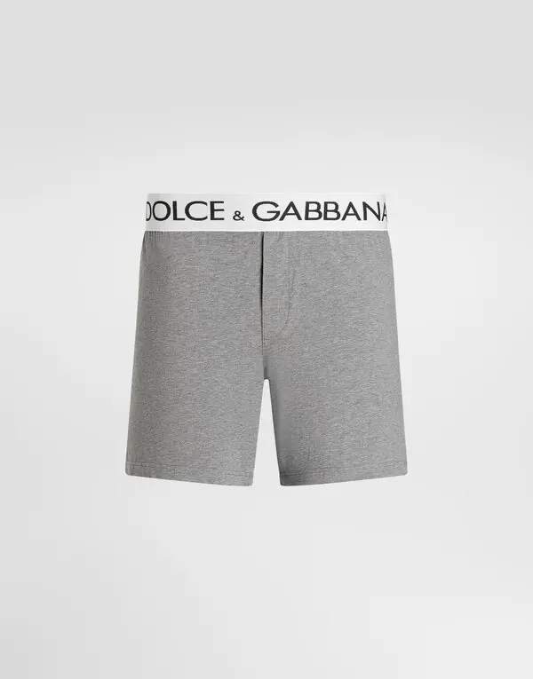 Dolce & Gabbana Two-way Stretch Cotton Boxer Shorts Underwear And Loungewear Gray Cotton - Grey