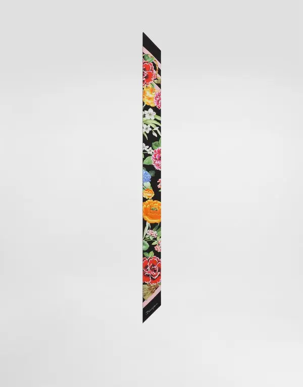 Dolce & Gabbana Floral- Twill Headscarf Scarves And Silks - Print