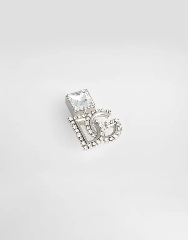 Dolce & Gabbana Rhinestone Earrings With Dg Logo Bijoux Metal