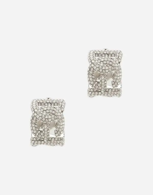 Dolce & Gabbana Dg Logo Crystal Drop Earrings