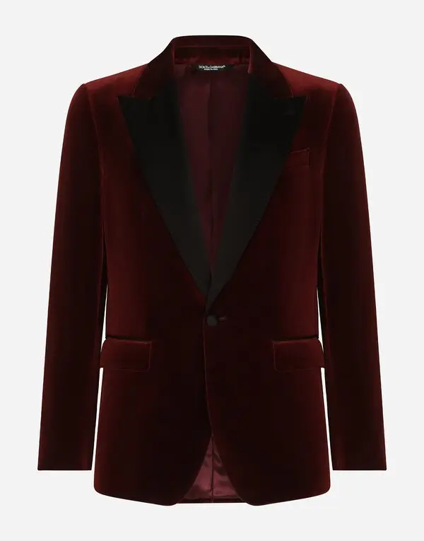 Dolce & Gabbana Velvet Tuxedo Jacket Suits And Blazers - Purple