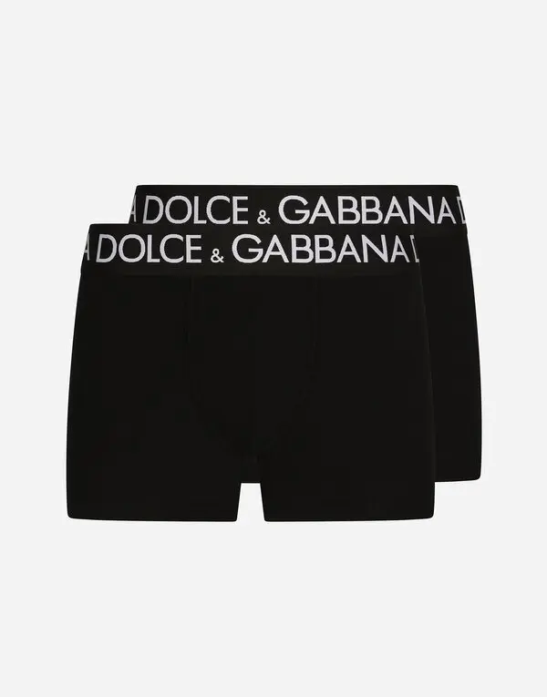 Dolce & Gabbana Regular Boxer 2-pack Underwear And Loungewear Cotton - Black
