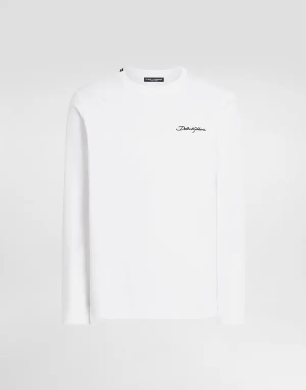 Dolce & Gabbana Cotton T-shirt With Embroidery T-shirts And Polos - White