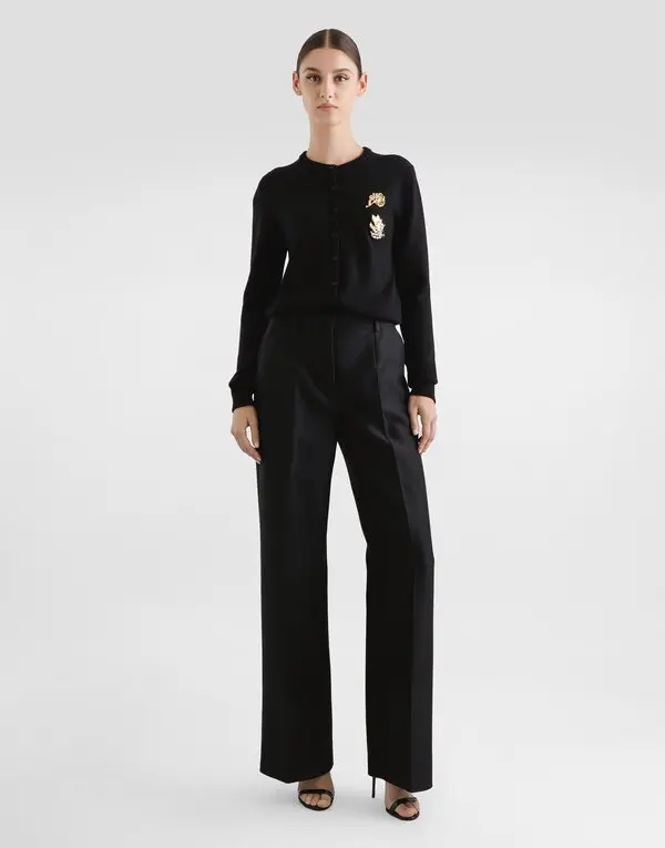 Dolce & Gabbana Wool And Silk Faille Trousers Pants And Shorts