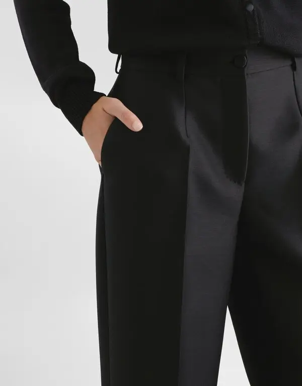 Dolce & Gabbana Wool And Silk Faille Trousers Pants And Shorts