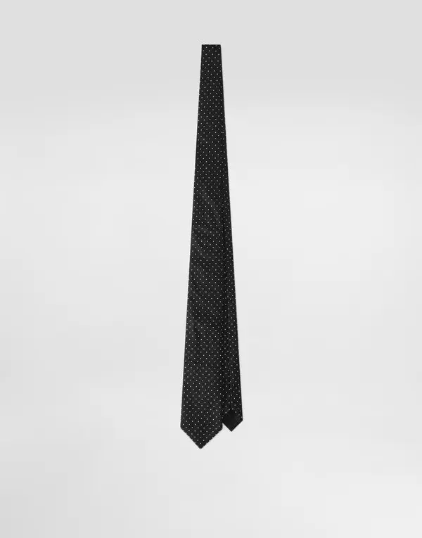 Dolce & Gabbana Jacquard Neck Tie - Black
