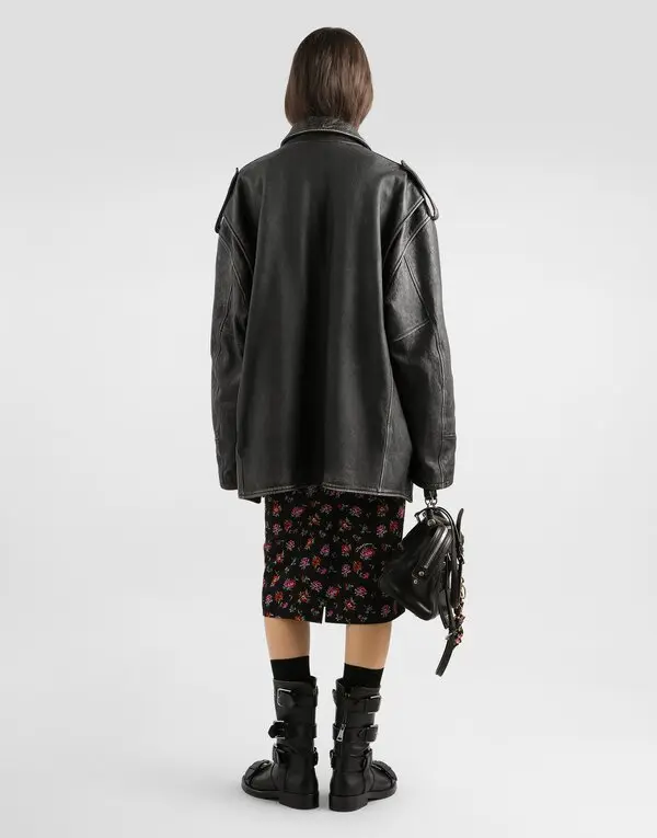 Dolce & Gabbana Floral Print Straight Skirt
