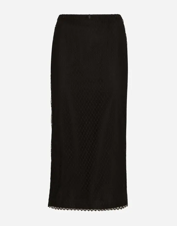 Dolce & Gabbana Mesh Calf-length Pencil Skirt Skirts - Black