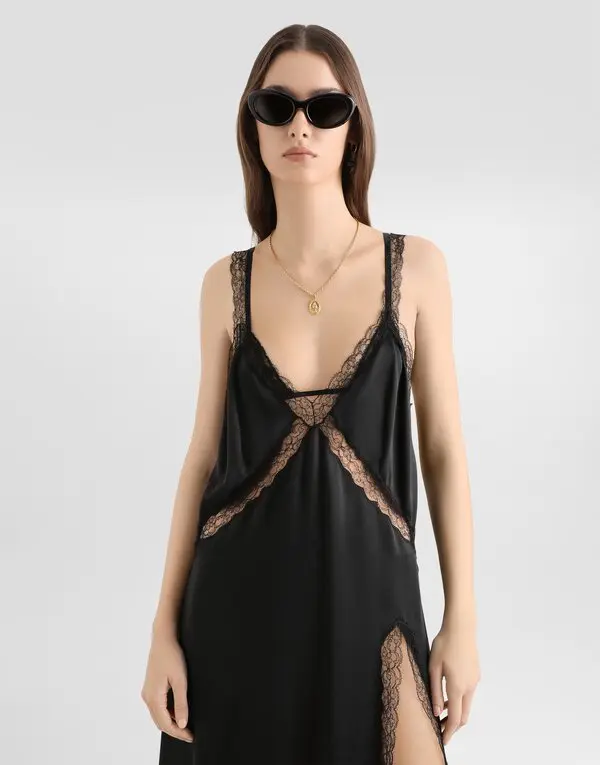 Dolce & Gabbana Silk Satin Slip Dress Dresses Silk