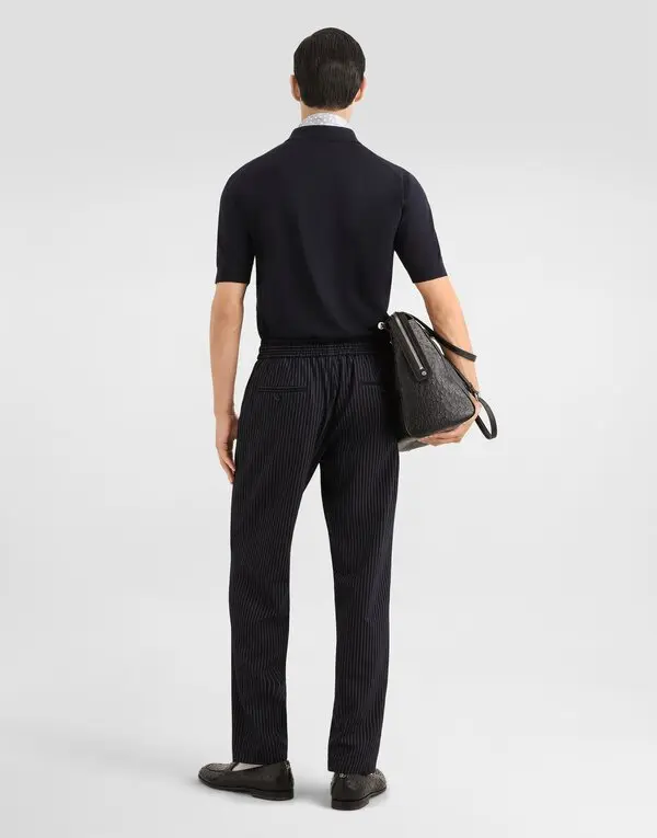 Dolce & Gabbana Pinstripe Wool Jogging Trousers - One-color
