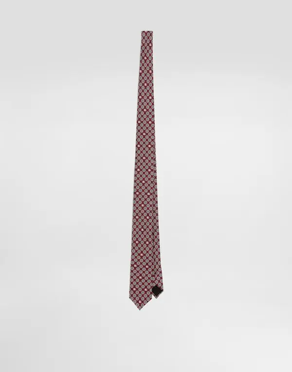 Dolce & Gabbana Martini Tie With Jacquard Micro-designs - Multicolor