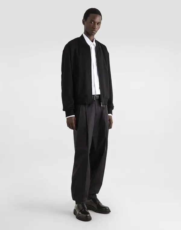 Dolce & Gabbana Cashmere Bomber Jacket Coats And Jackets - Black