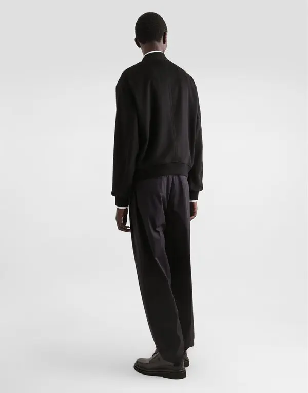 Dolce & Gabbana Cashmere Bomber Jacket Coats And Jackets - Black
