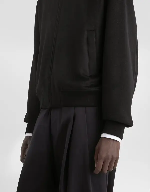 Dolce & Gabbana Cashmere Bomber Jacket Coats And Jackets - Black