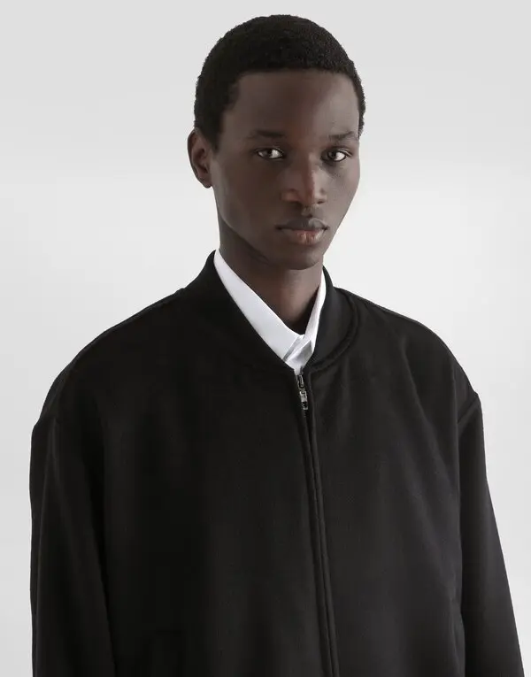 Dolce & Gabbana Cashmere Bomber Jacket Coats And Jackets - Black