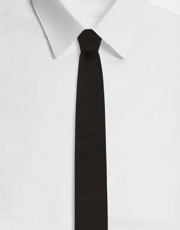Dolce & Gabbana Linen Neck Tie - Brown