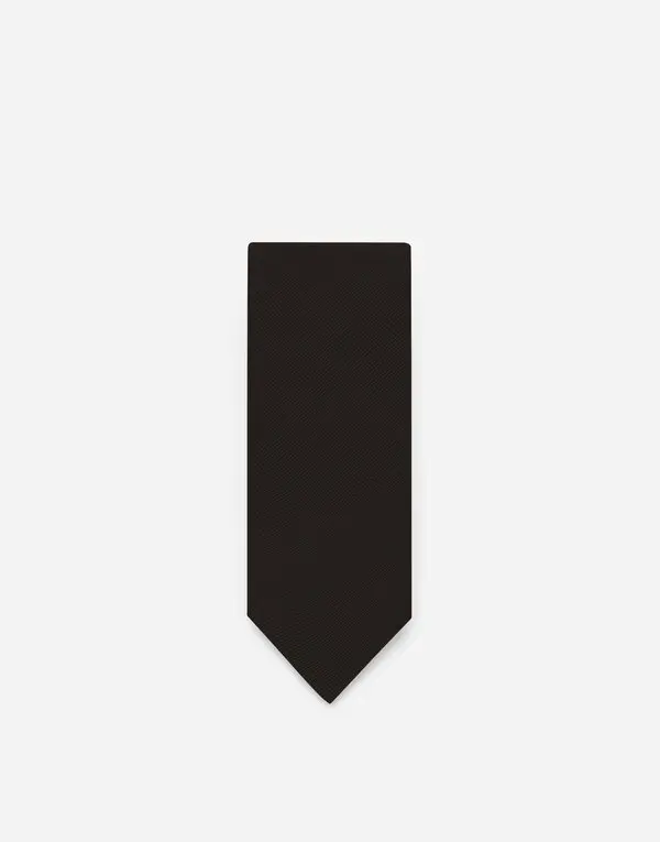 Dolce & Gabbana Linen Neck Tie - Brown