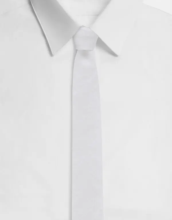 Dolce & Gabbana Linen Neck Tie - White
