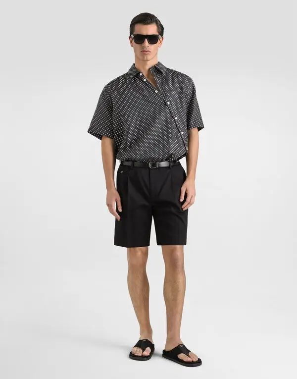 Dolce & Gabbana Polka Dot-print Linen Shirt Shirts