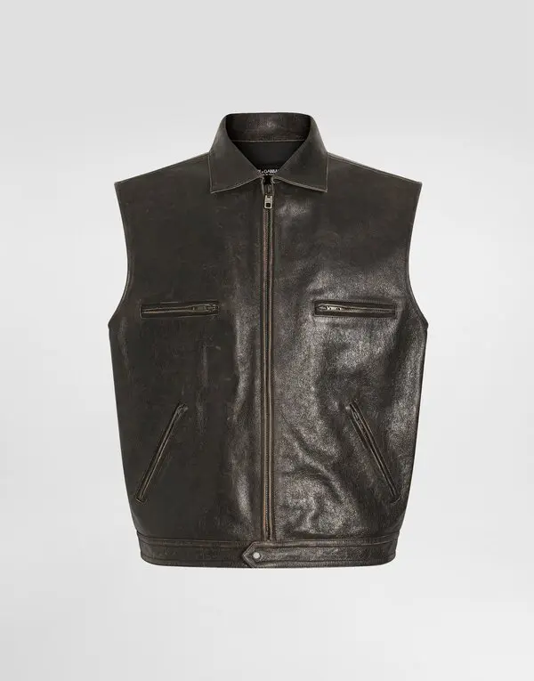 Dolce & Gabbana Leather Jacket Coats And Jackets