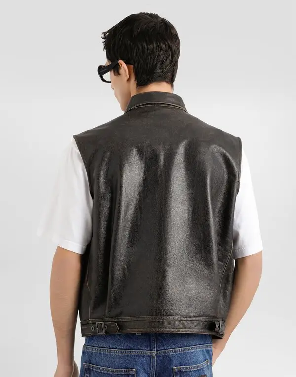 Dolce & Gabbana Leather Jacket Coats And Jackets