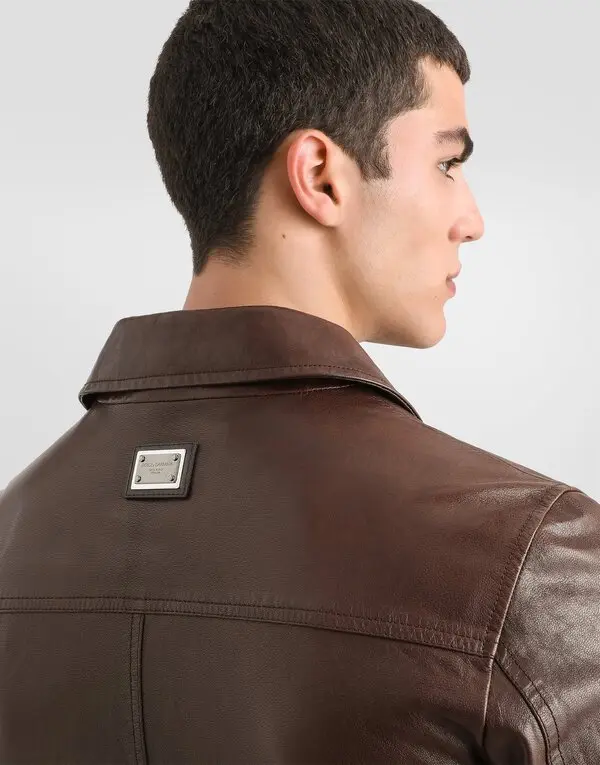 Dolce & Gabbana Leather Vest - Brown