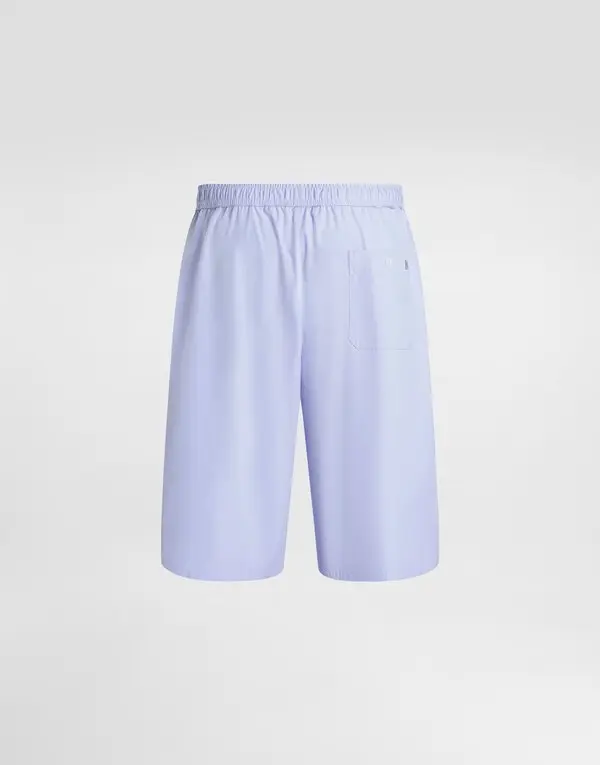 Dolce & Gabbana Cotton Bermuda Shorts With Dg Crossed Embroidery