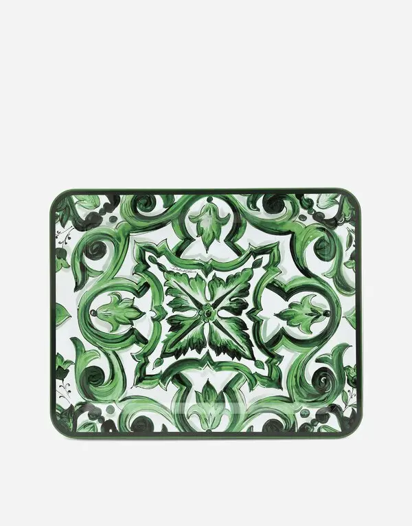 Dolce & Gabbana Wooden Tray Medium Rectangular - Multicolor