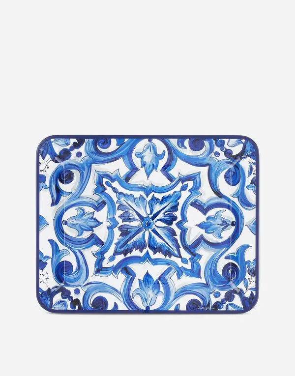 Dolce & Gabbana Wooden Tray Medium Rectangular - Multicolor