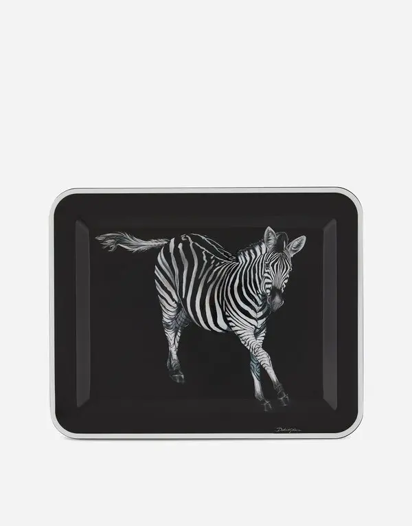 Dolce & Gabbana Wooden Tray Medium Rectangular - Multicolor