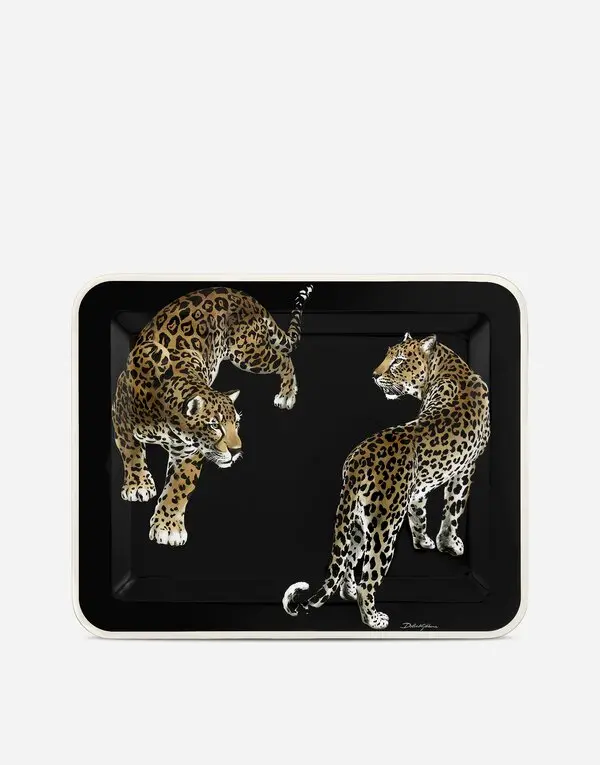 Dolce & Gabbana Wooden Tray Medium Rectangular - Multicolor