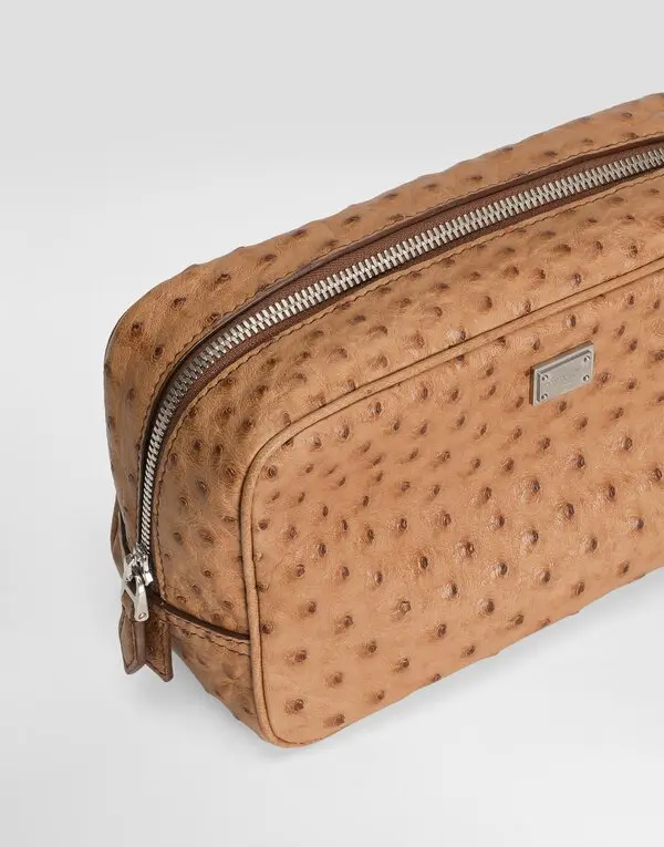 Dolce & Gabbana Ostrich Necessaire Briefcase And Clutches